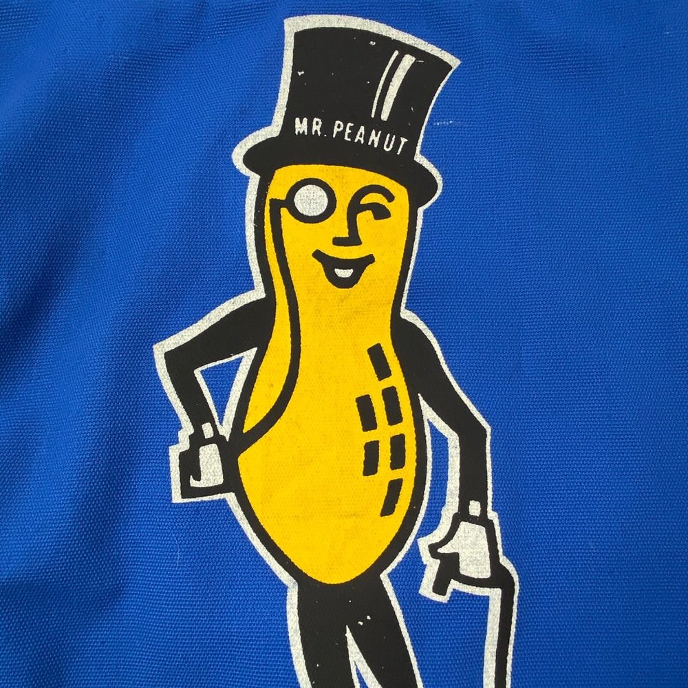 Vintage Mr. Peanut Planters Peanuts Blue Canvas Draws… - Gem
